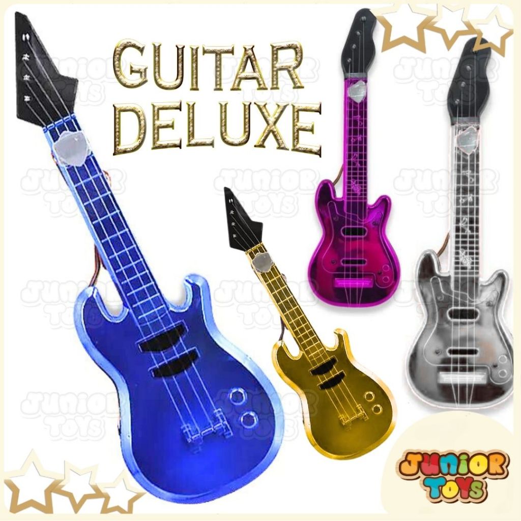 Jual Mainan Anak Gitar Gitaran Chrome Guitar Deluxe Toys Edukasi Alat ...