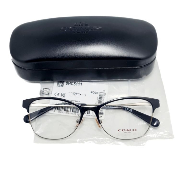 Jual Frame Kacamata Coach Original Hc5111 9346 53 black light gold ...