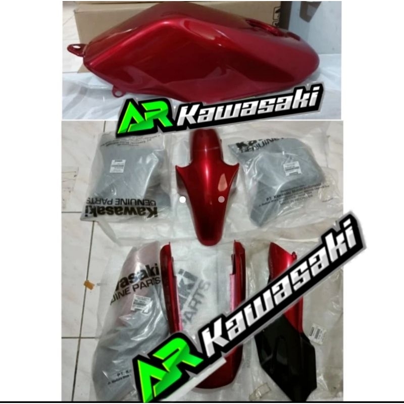 Jual full cover bodi set ninja 150 r merah maroon original | Shopee ...