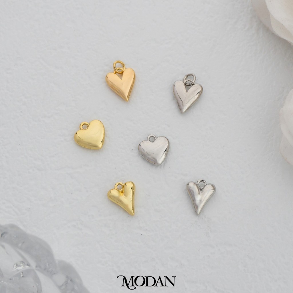 Jual Modan - Valentine Day 2025 Simple Plain Mini Heart Charm Liontin ...