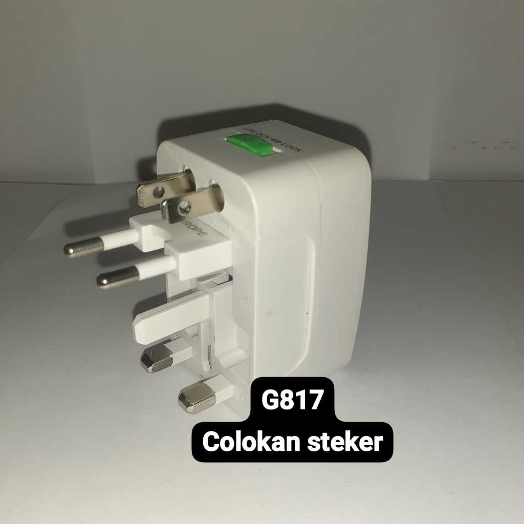 Jual G817 ORIGINAL COLOKAN STEKER LISTRIK TRAVEL UNIVERSAL ADAPTOR ...