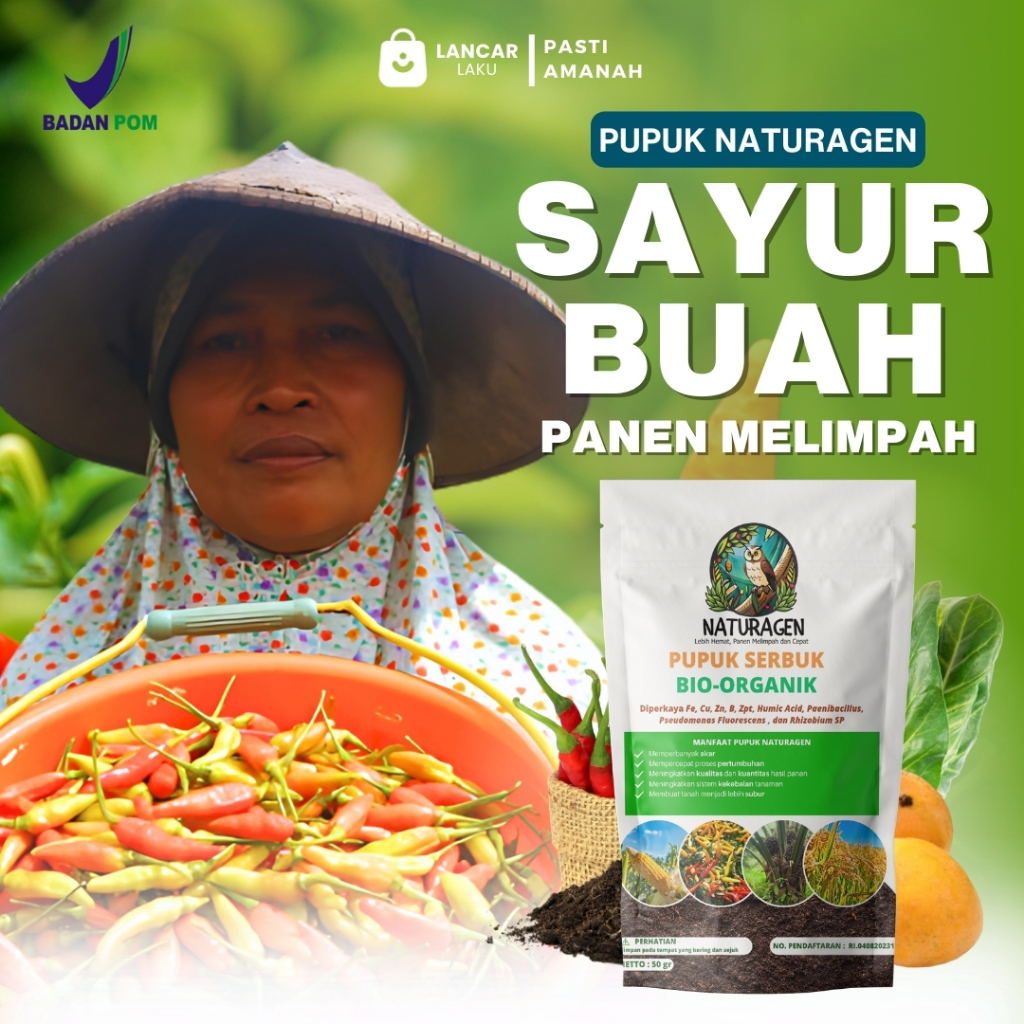 Jual [ORIGINAL] Naturagen Pupuk Bio Organik Tanaman Lebat Buah Dan ...
