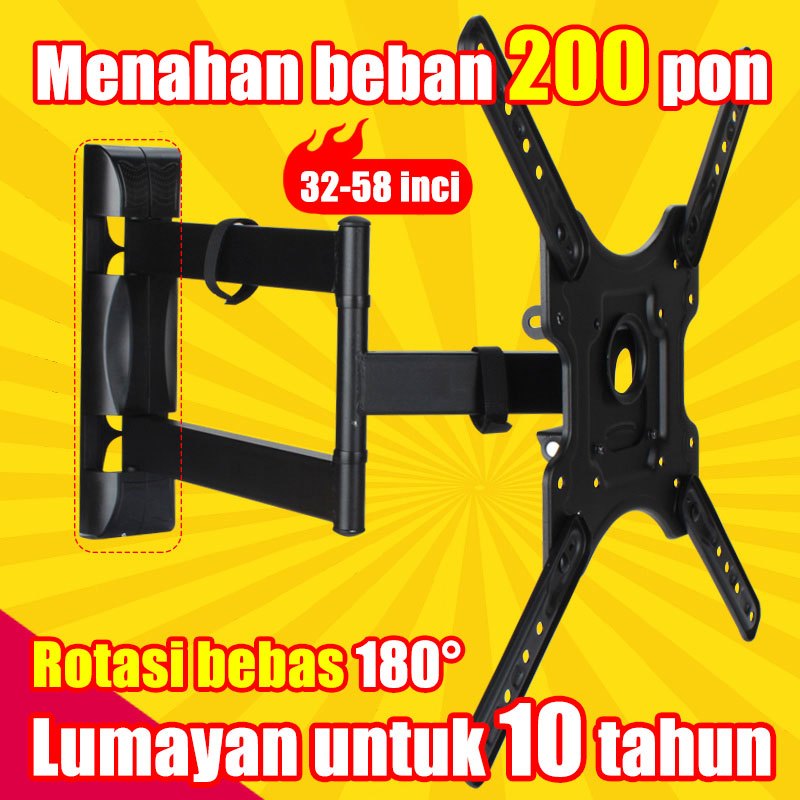 Jual 【Menahan beban 200 pon】dudukan TV Braket dinding TV gantungan TV ...