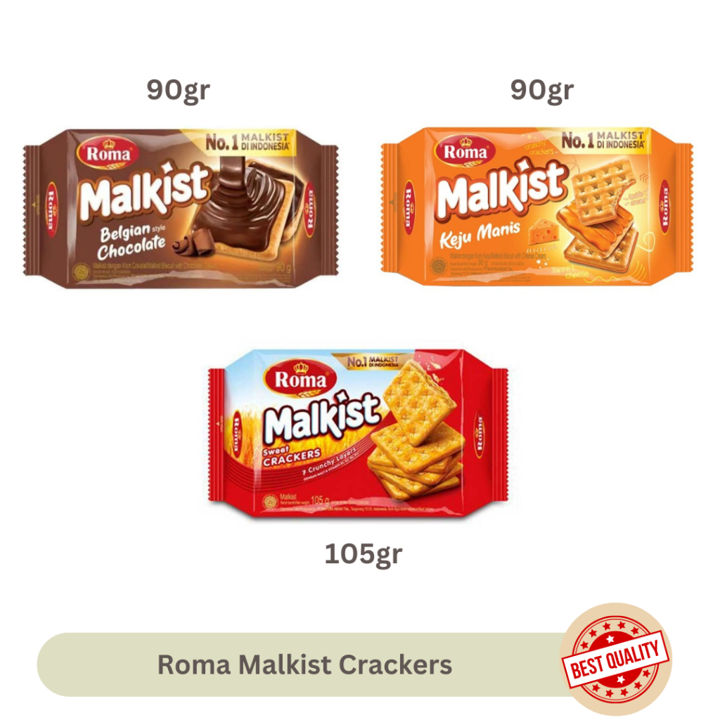 Jual Malkist Roma Crackers Gabin 90gr/105gr Kabin Renyah Aneka Rasa ...