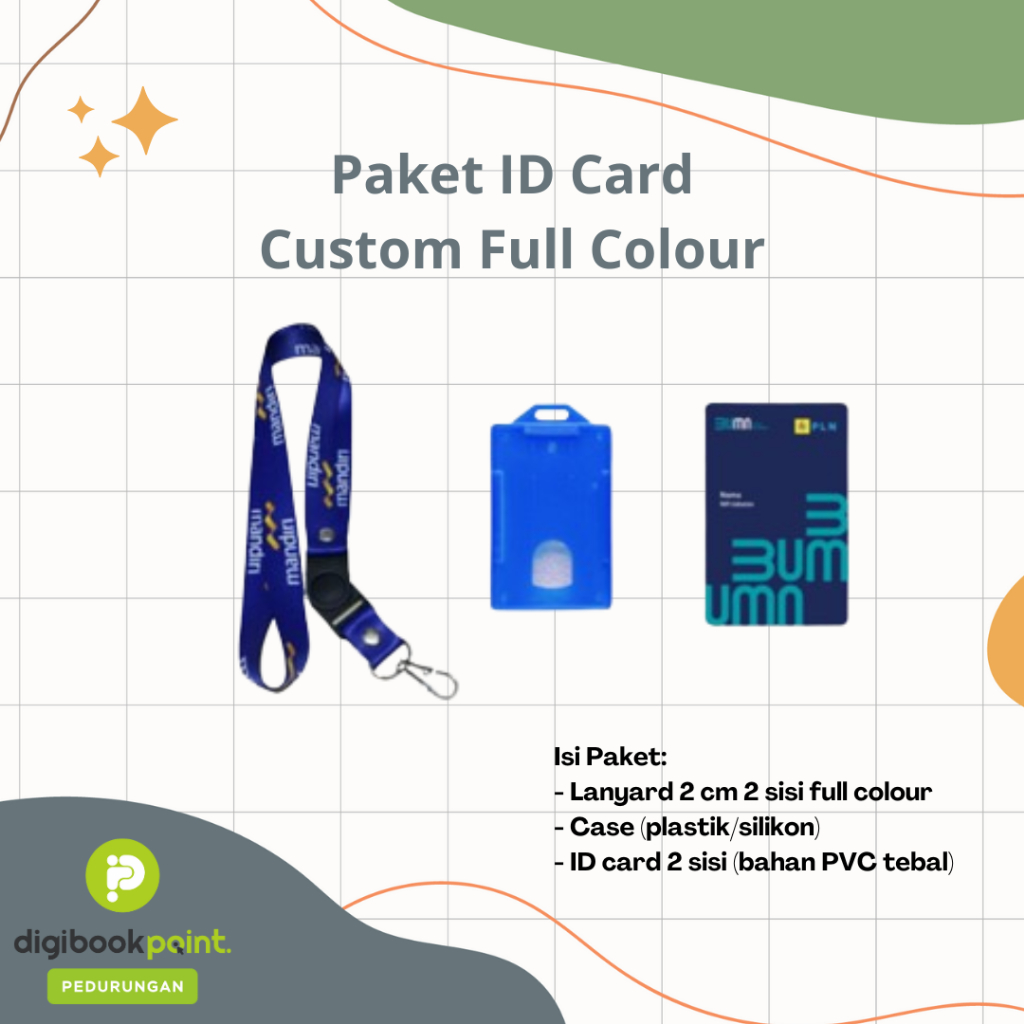 Jual CUSTOM PAKET ID CARD + LANYARD + CASE - SATUAN | Shopee Indonesia