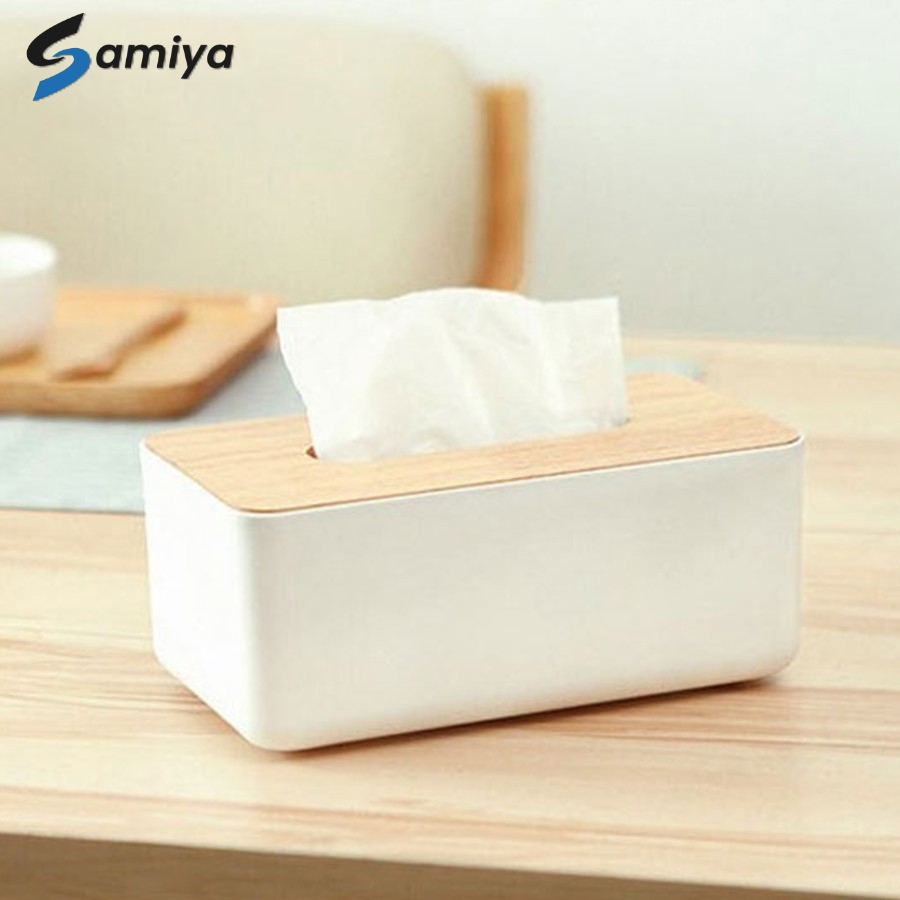 Jual tissue box wooden cover toilet paper box solid wood / kotak box ...