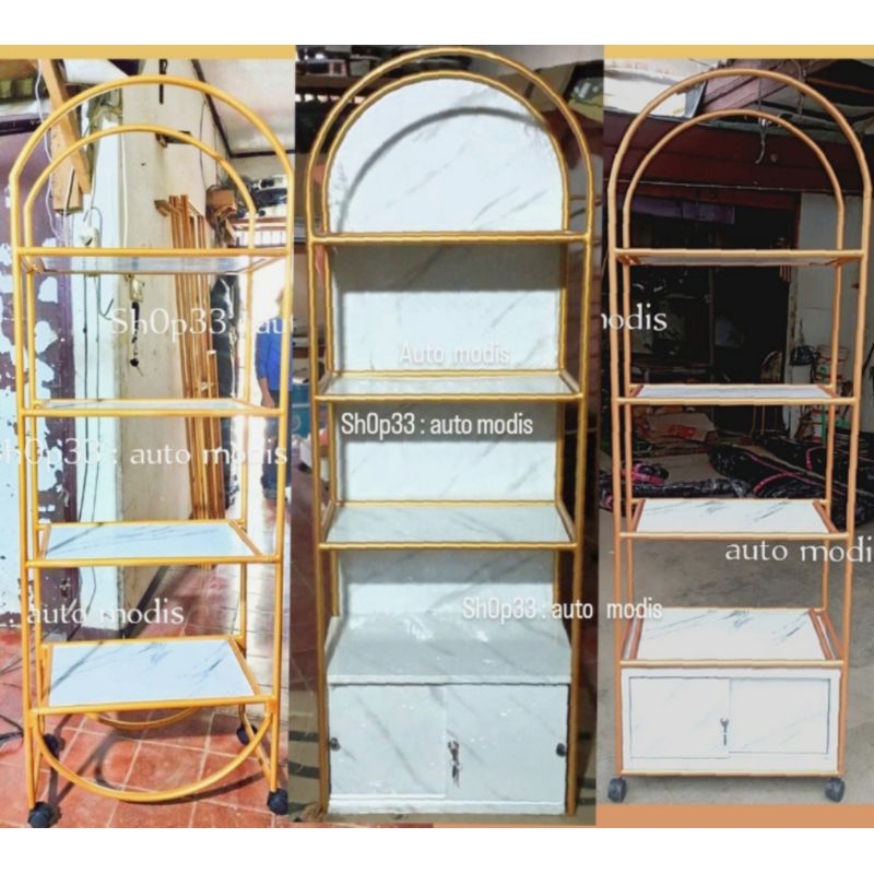 Jual RAK PARTISI EMAS EMPAT BERTINGKAT BONGKAR PASANG SERBAGUNA ...