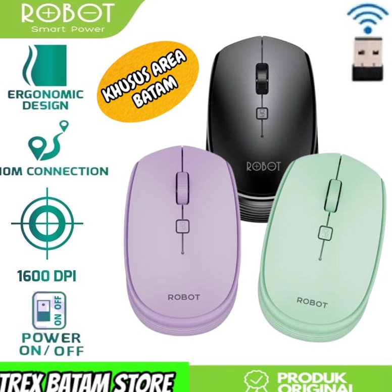 Jual KODE W96R MOUSE WIRELESS ROBOT M25 NEW MACARON GARANSI BATAM ...