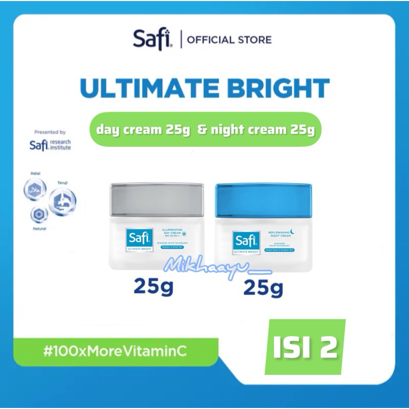 Jual Safi White Expert Illuminating Day Cream SPF20PA++ 25gr + Safi White Expert Replenishing ...