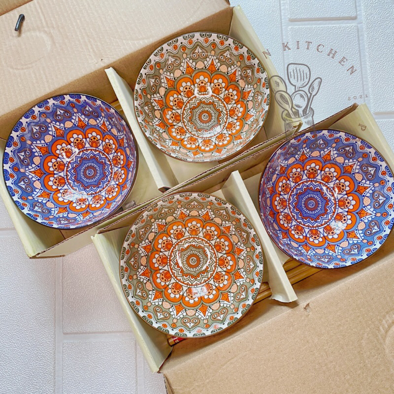 Jual Mangkuk Keramik Set Jepang 2 pcs 4 pcs + Sumpit/ Mangkok Set ...