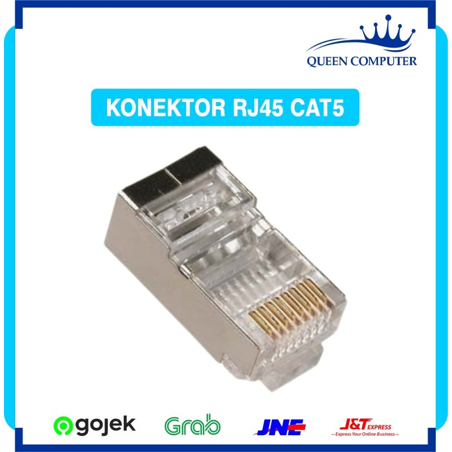 Jual Konektor RJ45 Besi Cat 5 Connector RJ45 Konektor Lan Besi RJ45 ...