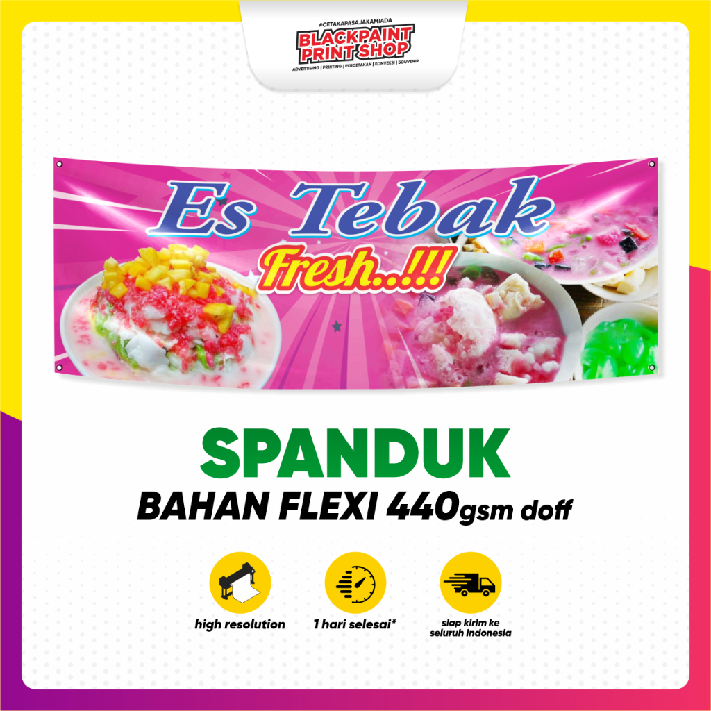 Jual (Free Design) 440 gr Doff - Cetak Banner/Spanduk/Backdrop/Baliho ...
