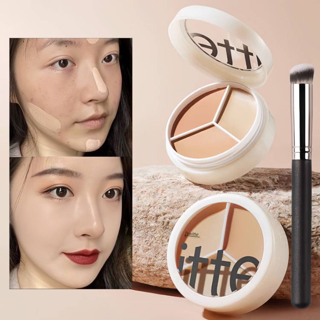 Jual TFIT 3 In 1 Concealer Palette 5g Set 3 PCS/TFIT Highlighter ...