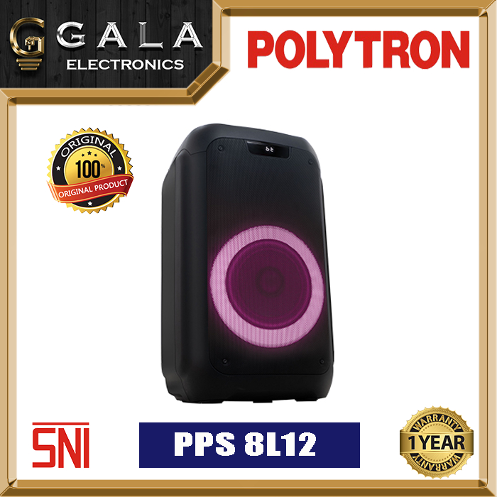 Jual Speaker Trolley Polytron Pps 8l12 Portable Active Aktif Free Mic 1