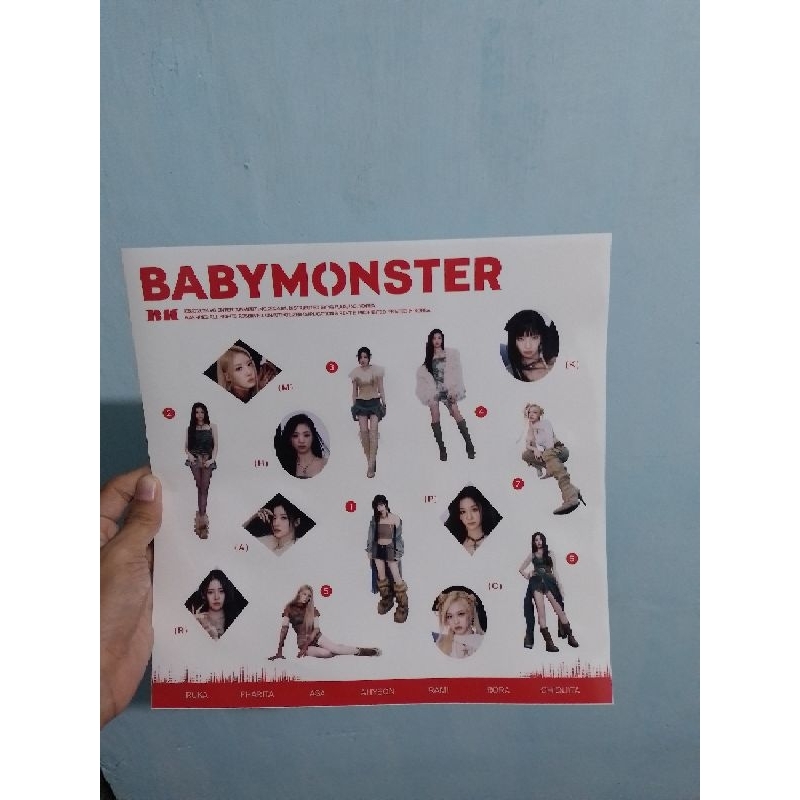 Jual STIKER BABYMONSTER (100%ORIGINAL FROM 1ST ALBUM BABYMONSTER ...