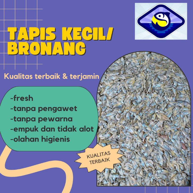 Jual Ikan Asin Tapis Kecil / Bronang / Samadar Rebus Berat 250g 500g ...