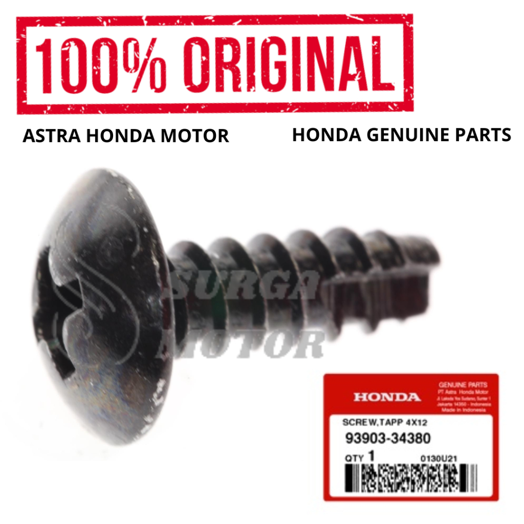 Jual Baut Ulir Drat Kasar Kecil Pendek Screw Tapping 4x12 ADV BeAT K81 Scoopy eSP K93 New Vario ...