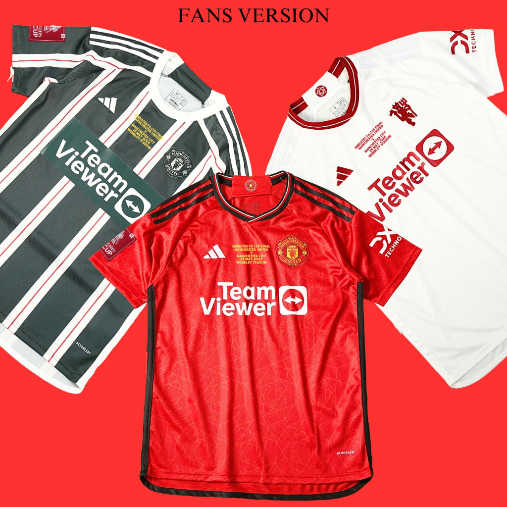 Jual Jersey Final Fa CUP 25 May 2024 MU home 2023 2024 | Shopee Indonesia