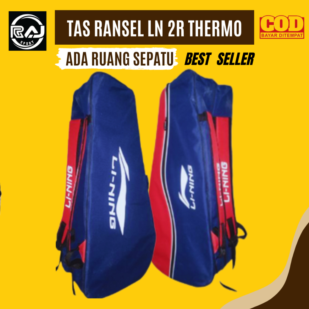 Jual TAS RANSEL RAKET RANSEL THERMO 2R LN BADMINTON BULU TANGKIS ...