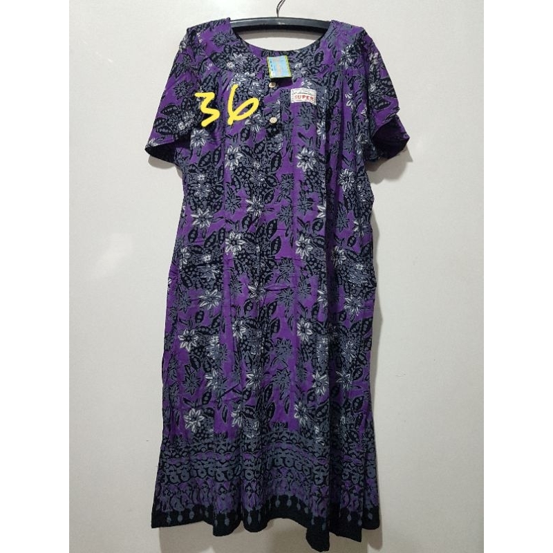 Jual YULI - DASTER KENCANA UNGU CETAK 46 JUMBO LD 140 PB 110 CM BATIK ...