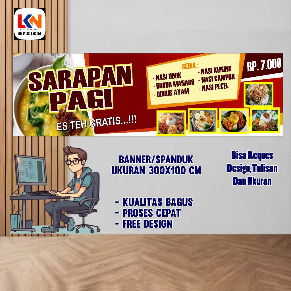 Jual spanduk banner sarapan pagi | Shopee Indonesia