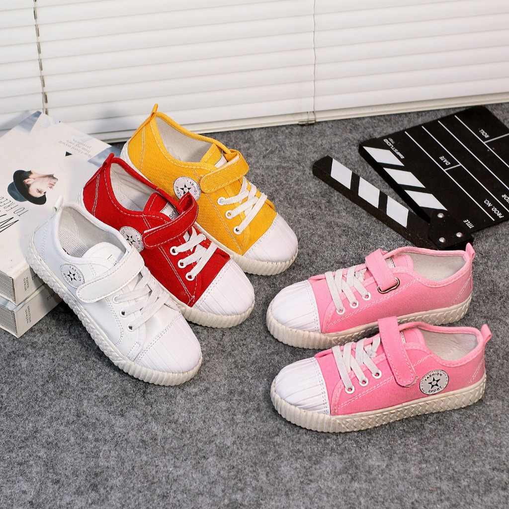 Jual Gevani Sepatu Sneakers Anak Cewek Cowok Conves Star Hitam Kuning ...