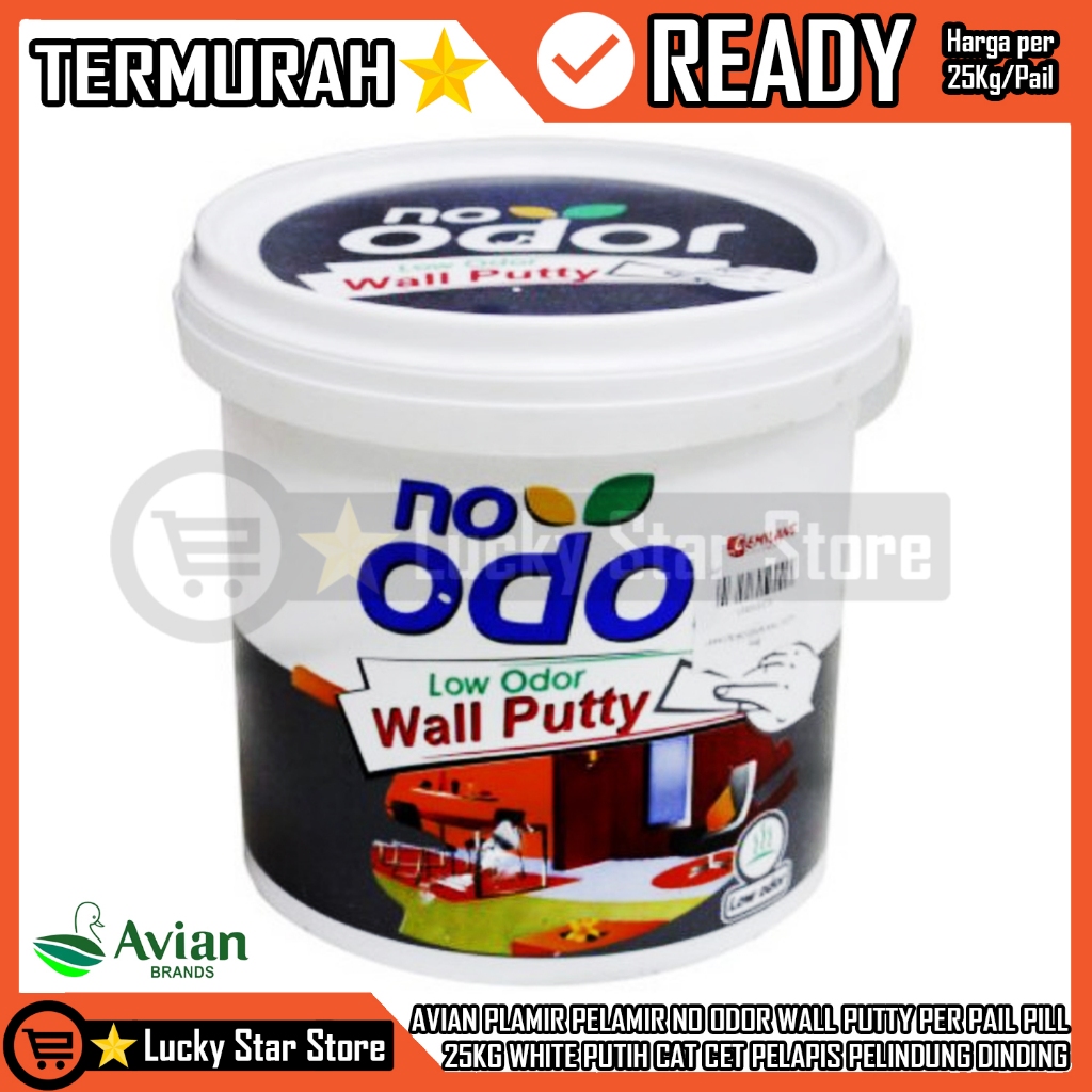 Jual AVIAN PLAMIR PELAMIR NO ODOR WALL PUTTY PER PAIL PILL 25KG WHITE ...