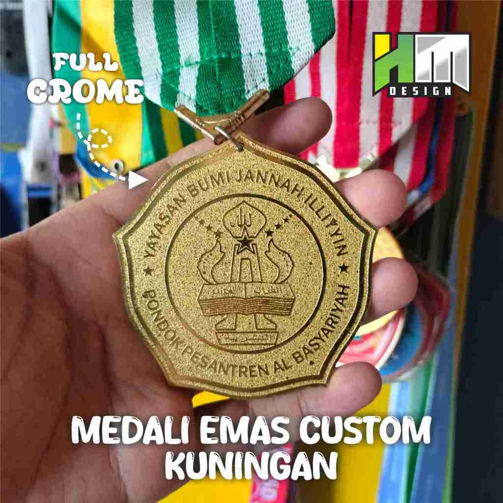 Jual MEDALI EMAS CUSTOM BAHAN KUNINGAN, MEDALI KUNINGAN TEBAL 0,6/O,8 ...