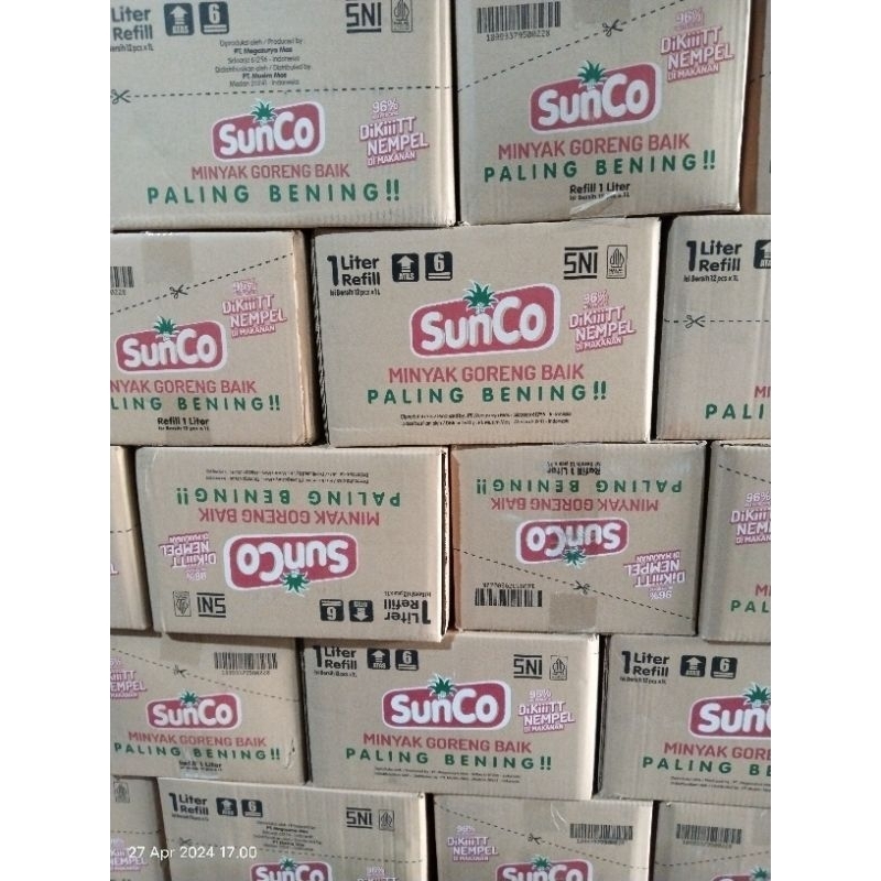 Jual PROMO 1 DUS MINYAK SUNCO KEMASAN POUCH/ SUNCO 1 LITER/SUNCO 2 ...
