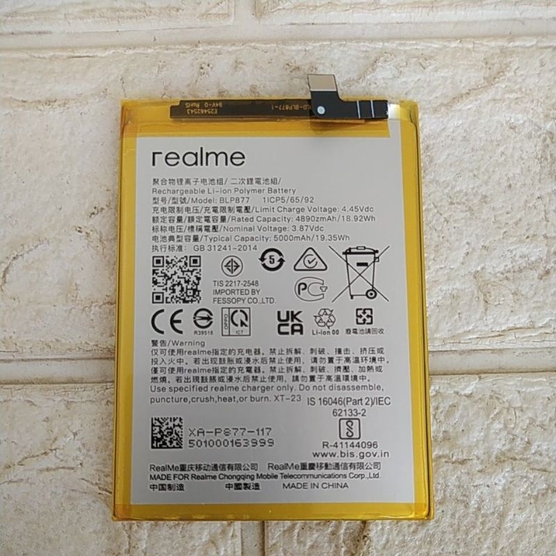 Jual Baterai Realme 8 Realme 8i C30 C31 C33 C35 Narzo 50 BLP877 ...