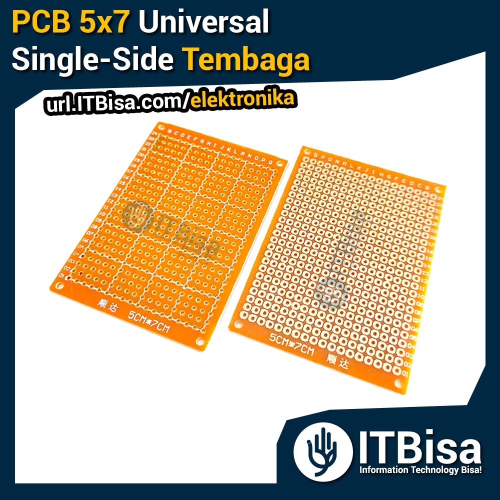 Jual ITBisa - PCB Dot Matrix 5x7 cm 5x7cm 432 Hole Single Side Sisi ...