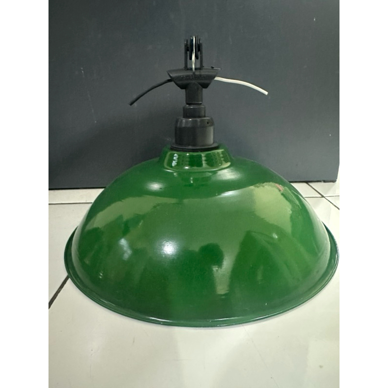 Jual kap lampu gantung / kap lampu jalan set / kap ijo hijau kap e27 set | Shopee Indonesia