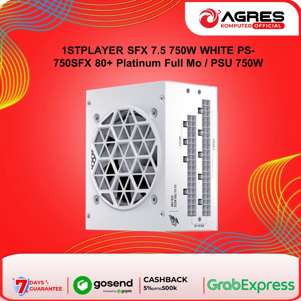 Jual 1STPLAYER SFX 7.5 750W WHITE PS-750SFX 80+ Platinum Full Mo / PSU ...