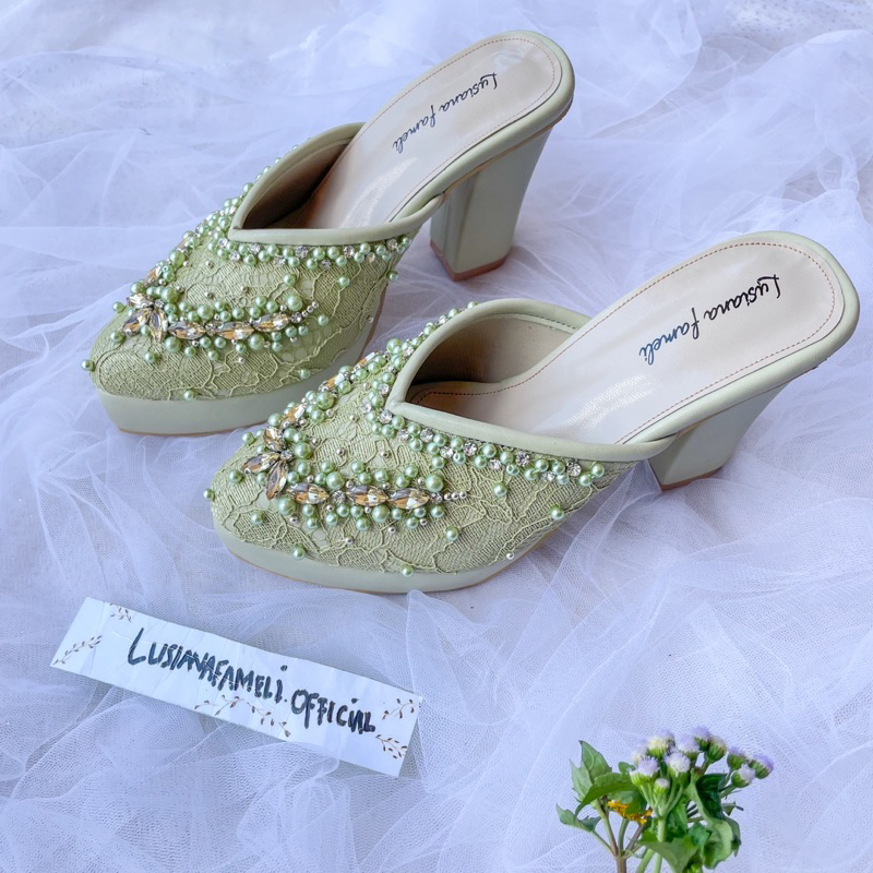 Jual YOUNGRU I Sepatu pengantin wedding shoes heels pesta hak 9 - 12 cm ...