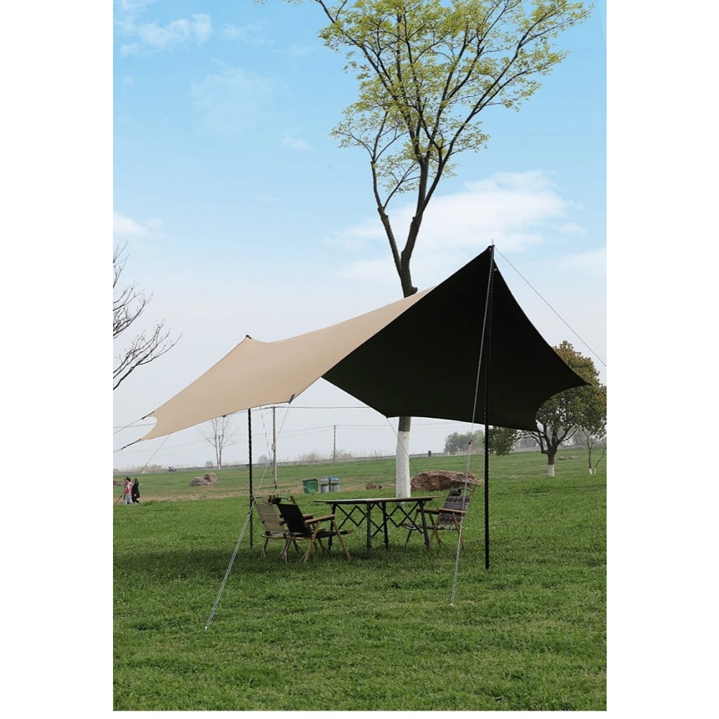 Jual Tenda Camping Kanopi Flysheet Octagon Rain Proof 5.38x4.38M 8 x ...