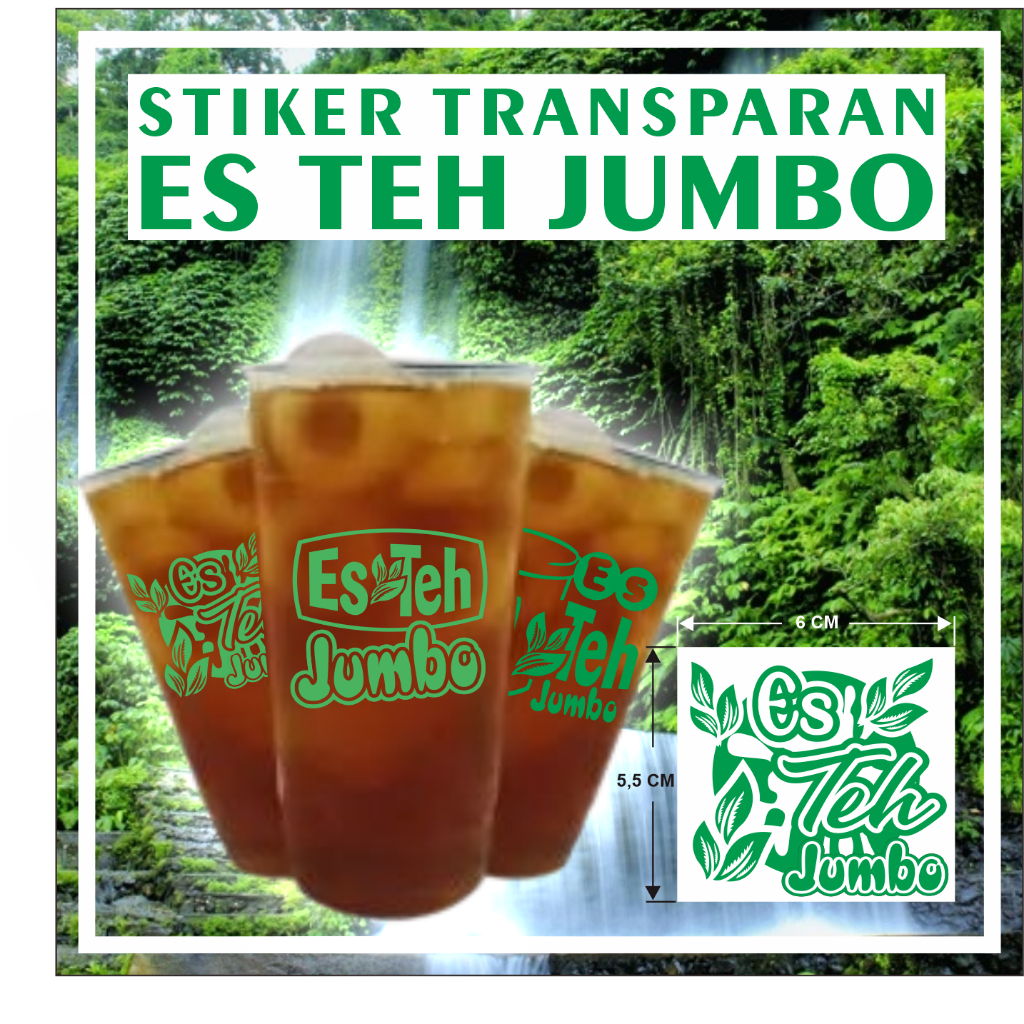Jual STIKER ES TEH JUMBO TRANSPARAN Vol. 1 | Shopee Indonesia