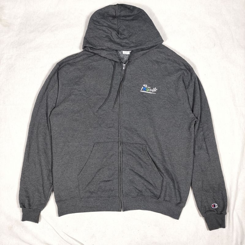 Jual Hoodie BigSize Champion Abu-Abu Built Up ( Tanpa Jahitan Samping ...