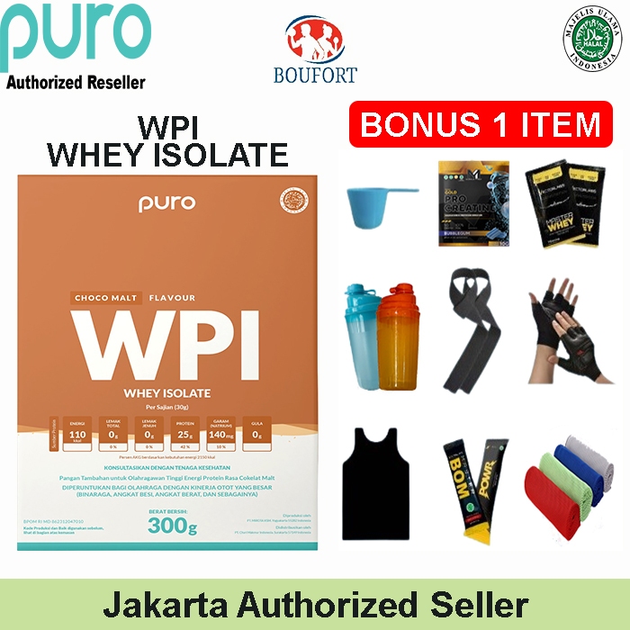 Jual PURO WPI 300 gr 600gr WHEY PROTEIN ISOLATE 300gr 600 gr | Shopee ...
