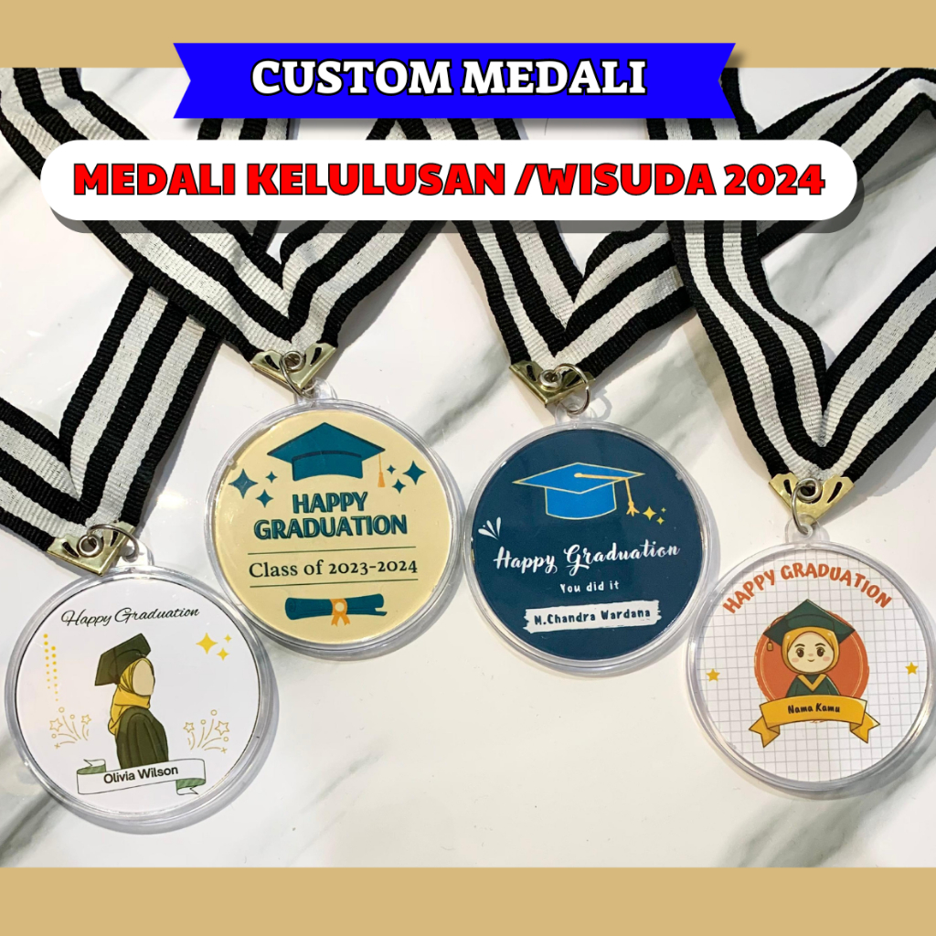 Jual SEHARI JADI Medali Wisuda / Medali Kelulusan / Medali Graduation / Medali Custom | Shopee ...