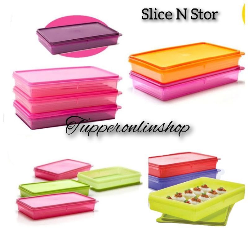 Jual Slice n store tupperware set / tempat kue tupperware | Shopee ...