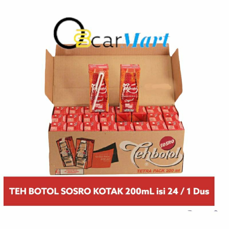 Jual Teh Botol Sosro Kotak 200 ml Isi 24 Original | Shopee Indonesia