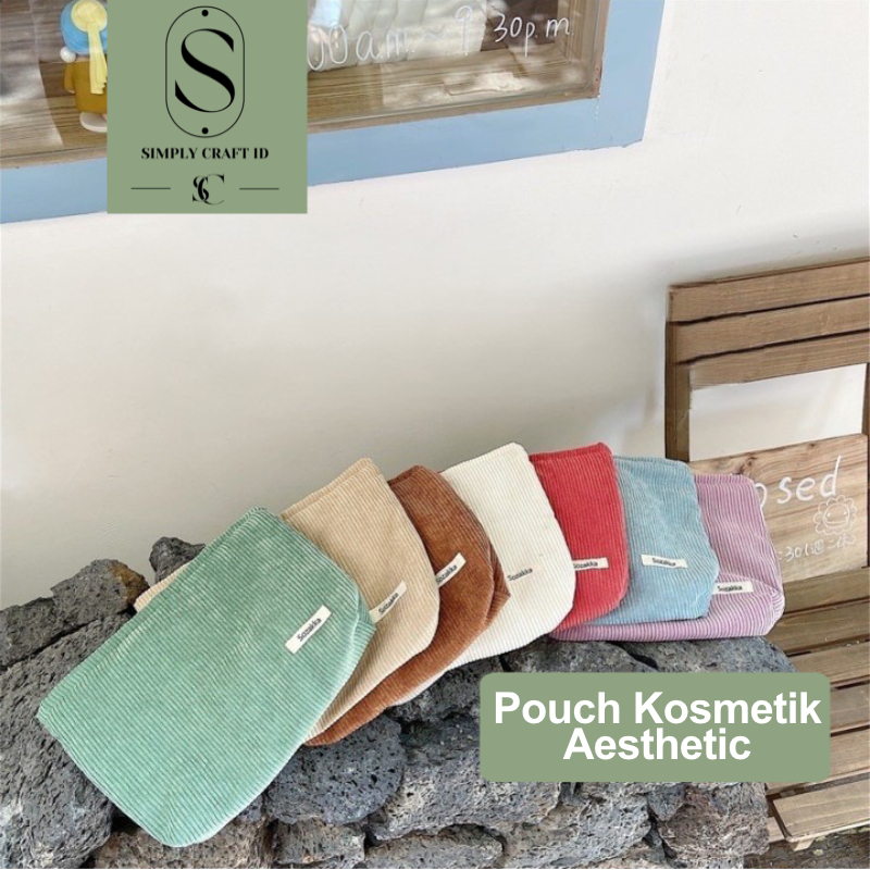 Jual Simply Craft ID - Pouch Kosmetik Aesthetic Travel Tas Clutch Lucu Korea Dompet Multifungsi ...