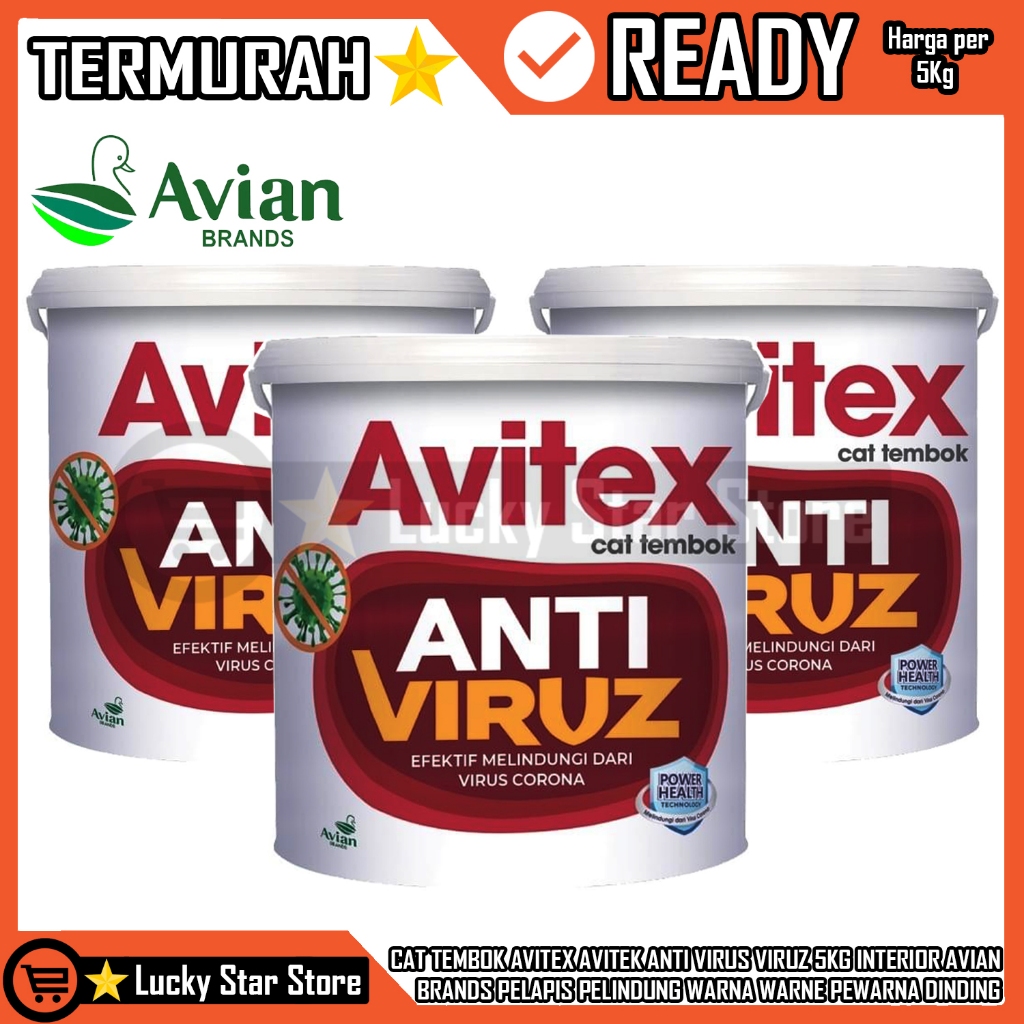 Jual AVIAN BRANDS CAT TEMBOK AVITEX AVITEK ANTI VIRUS VIRUZ 5KG ...
