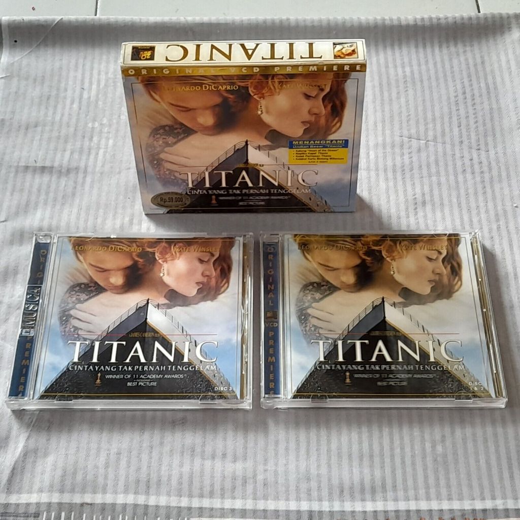 Jual VCD Titanic Kate Winslet (1997) 3 Disc Set ORIGINAL | Shopee Indonesia