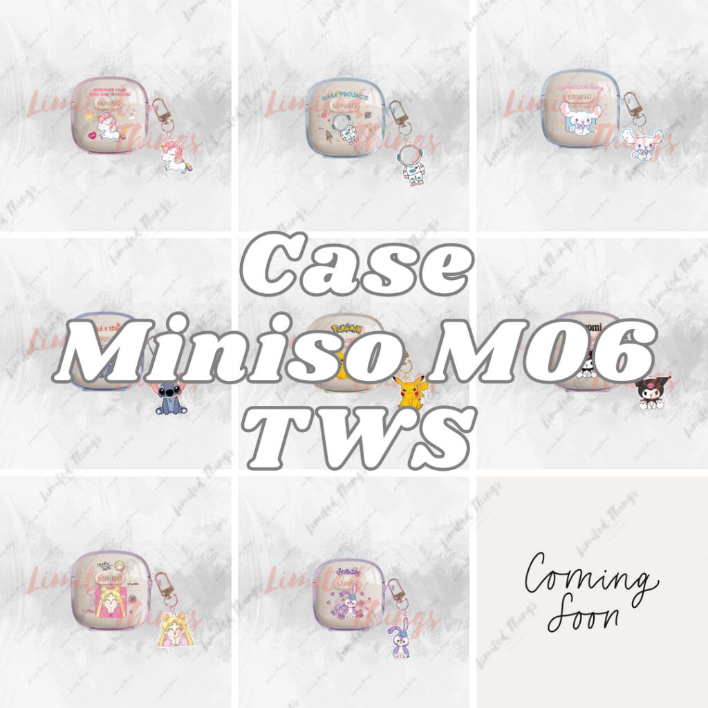 Jual Case untuk Miniso M06 TWS Transparan Silikon Cartoon Kartun ...
