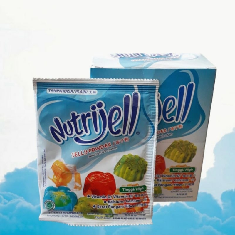 Jual 1 Sachet Nutrijel Plain 15 gr / Bubuk Agar Jelly Tanpa Rasa ...