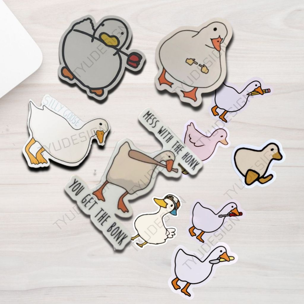 Jual Duck Sticker Hewan Bebek Gendut Lucu Jahat Whatsapp Besar ...