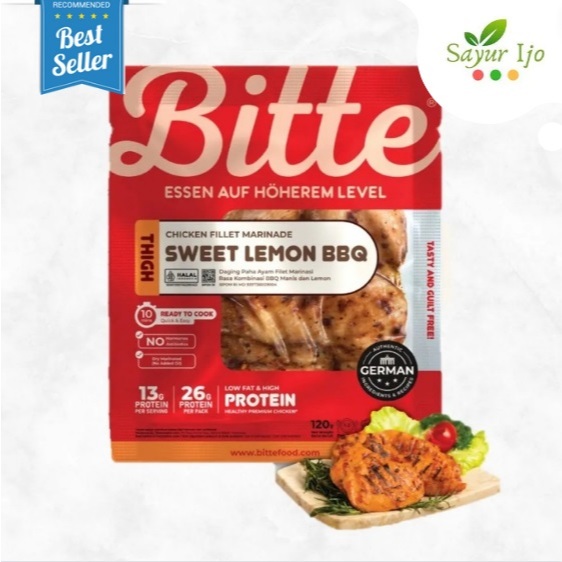 Jual BITTE HEALTHY Chicken Thigh Fillet Marinade Sweet Lemon BBQ 120 ...