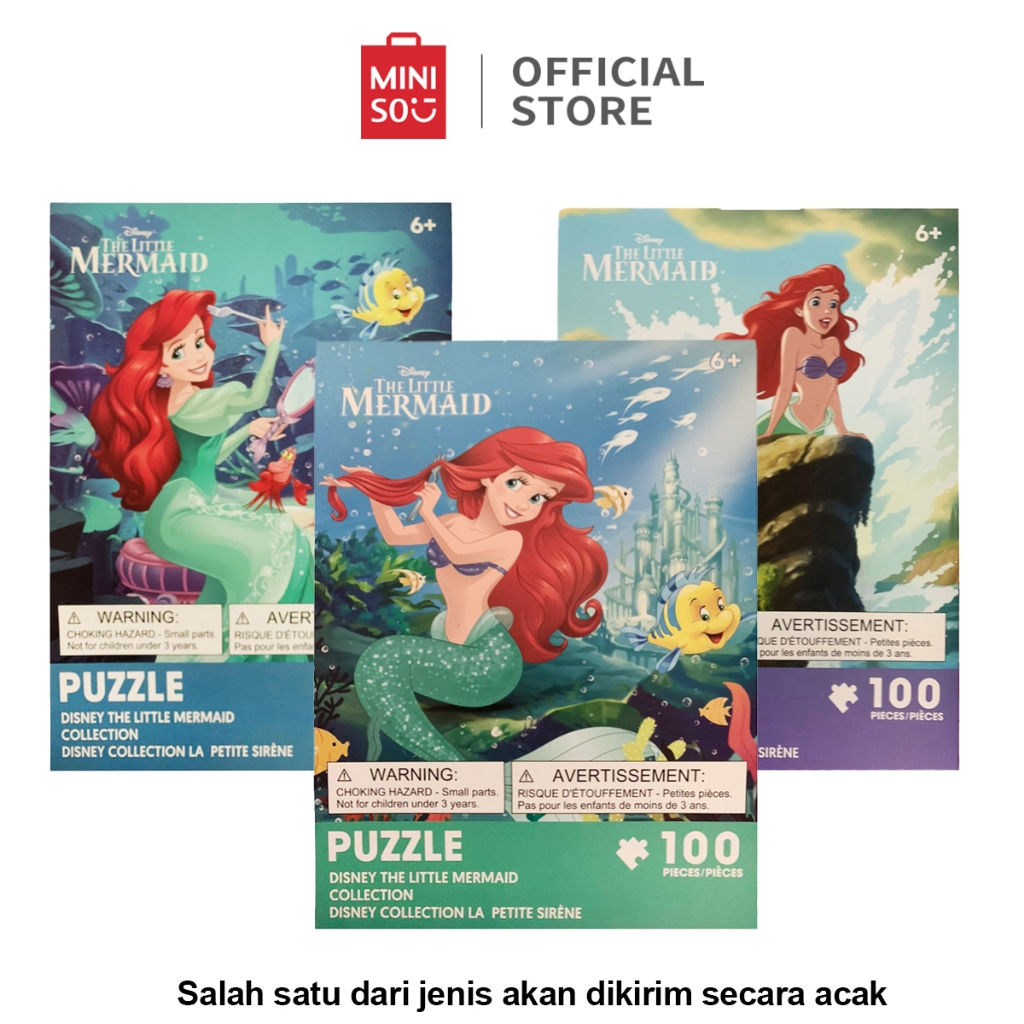 Jual MINISO Puzzle Disney The Little Mermaid Collection 100-Piece ...