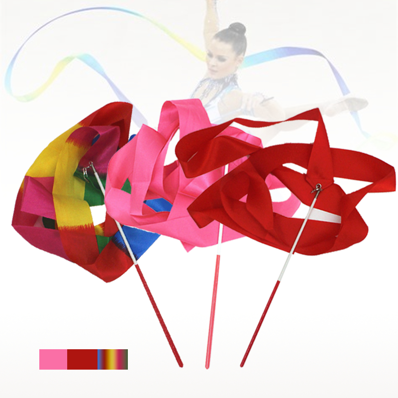 Jual 2m Twirling Ribbon Ballet Colorful Alat Tari Tamborin Gereja ...